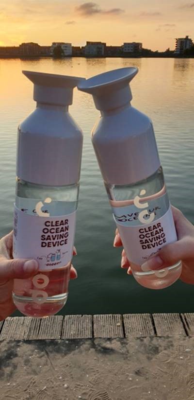 Dopper waterfles, glazen dopper en glazen insulated Dopper
