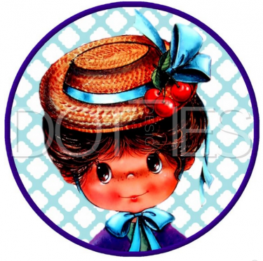 strijkapplicatie vintage meisje dottie